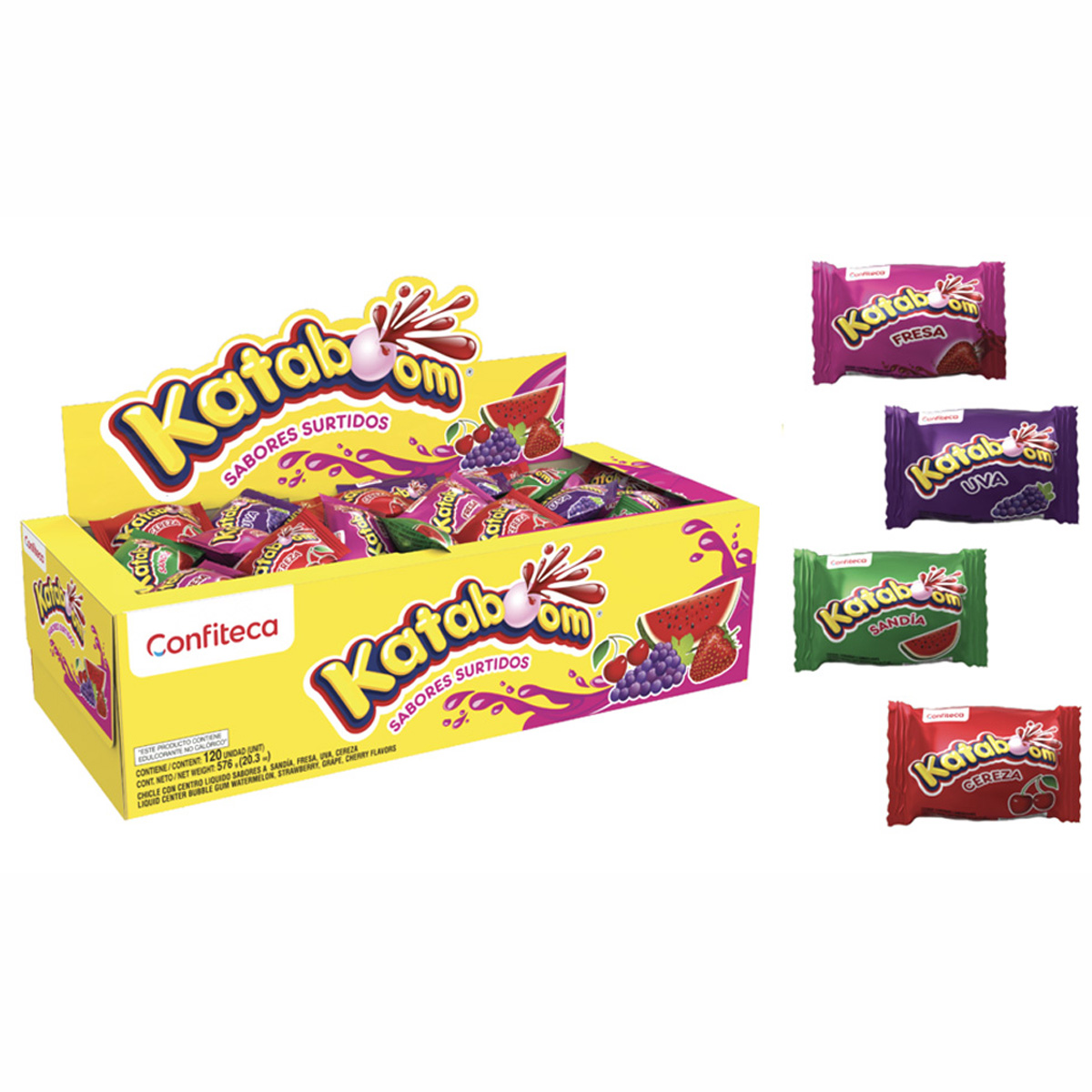 CONFITECA -GUM KATABOOK MIX / CHICLE KATABOOM SURTIDO BOX – Ecuatorianita